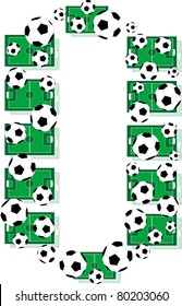 Number 0 Zero Soccer Balls Football: vector de stock (libre de regalías ...