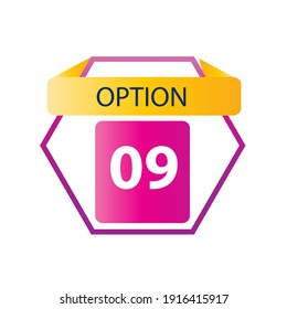 Number 09 Option Label Vector Temple Stock Vector (Royalty Free ...
