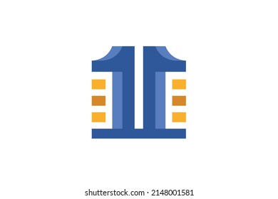 Number 1 Color Logo Vector Stock Vector (Royalty Free) 2148001581 ...