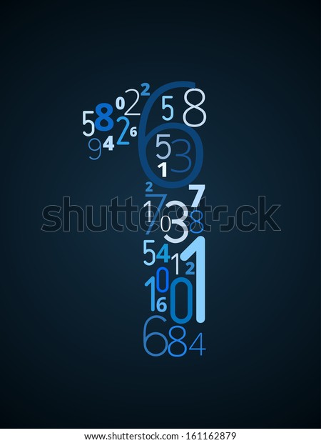 Number 1 Different Numbers Typography Vector Stock Vector (Royalty Free ...