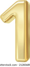 Number 1 Gold 3d Style Stock Vector (Royalty Free) 2128368986 ...