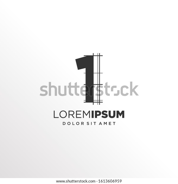 Number 1 Logo Design Architecture Element Stock Vector (Royalty Free ... Number 1 Logo Design Architecture Element Stock Vector (Royalty Free ...