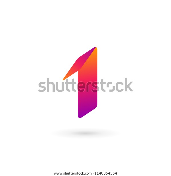 Number 1 Logo Icon Design Template Stock Vector (Royalty Free ...