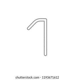 Number 1 Numeral One Dotted Outline Stock Vector (Royalty Free) 1193671612