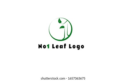 Number 1 One Leaf Logo Stock Vector (Royalty Free) 1657363675 ...