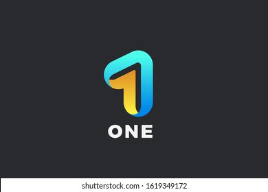 Number 1 One Logo Design Vector Stock Vector (Royalty Free) 1619349172 ...