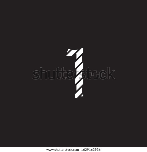 Number 1 One Stripes White Appearance Stock Vector (Royalty Free ...