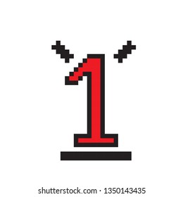 Number 1 Pixel Art Stock Vector (Royalty Free) 1350143435 | Shutterstock