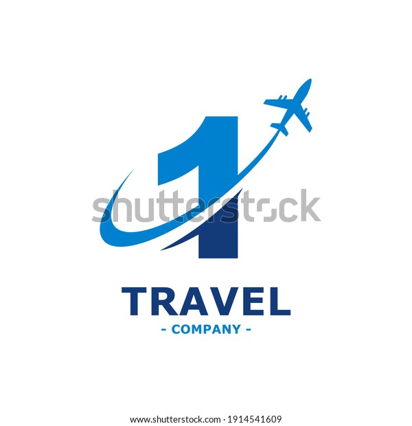 Number 1 Plane Airline Logo Vector Stock Vector (Royalty Free ...