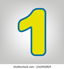 Number 1 Sign Design Template Element Stock Vector (Royalty Free ...