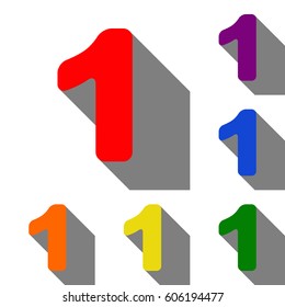 Number 1 Sign Design Template Element Stock Vector (Royalty Free) 606194477