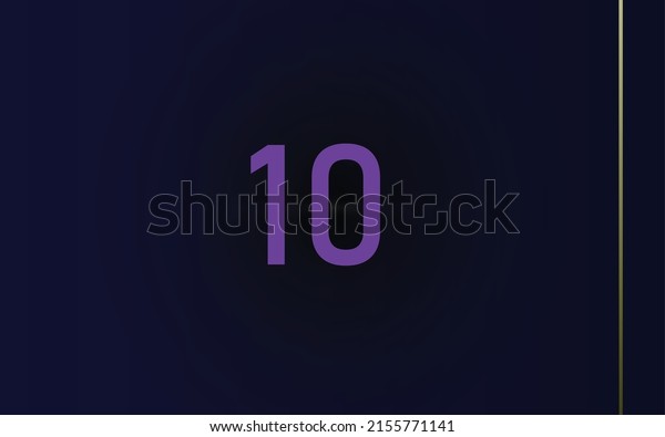 Number 10 Gradient Background Abstract Stock Vector (Royalty Free ...