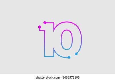Number 10 Logo Icon Design Pink Stock Vector (Royalty Free) 1486571195 ...