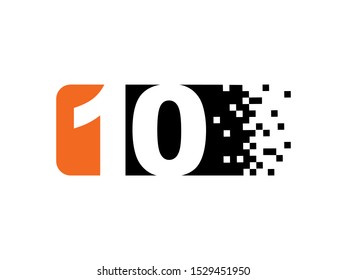 Number 10 Logo Symbol Template Design Stock Vector (Royalty Free ...