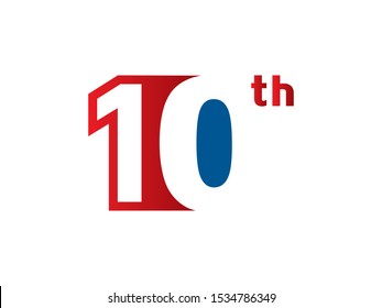 Number 10 Logo Symbol Template Design: vector de stock (libre de ...
