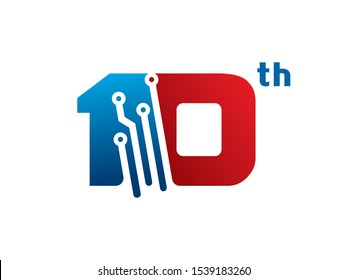 Number 10 Logo Symbol Template Design Stock Vector (Royalty Free ...