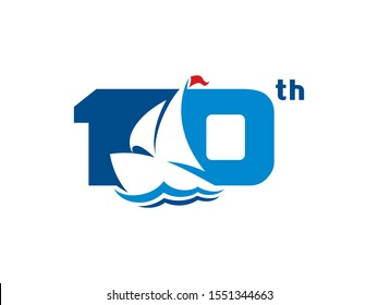 Number 10 Logo Symbol Template Design: vector de stock (libre de ...