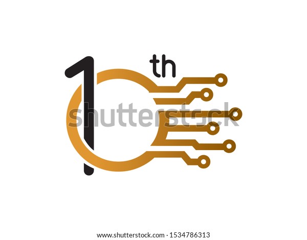 Number 10 Logo Symbol Template Design Stock Vector (Royalty Free ...