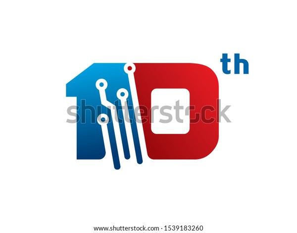 Number 10 Logo Symbol Template Design Stock Vector (Royalty Free ...