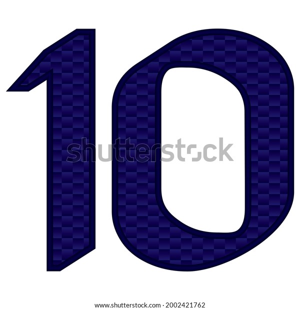 Number 10 Vector Illustration Blue Number Stock Vector (Royalty Free ...