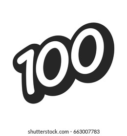 Number 100 One Hundred Cool Trendy: เวกเตอร์สต็อก (ปลอดค่าลิขสิทธิ์ ...