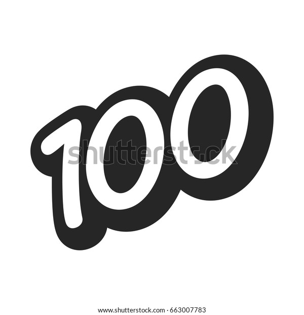 Number 100 One Hundred Cool Trendy: เวกเตอร์สต็อก (ปลอดค่าลิขสิทธิ์ ...