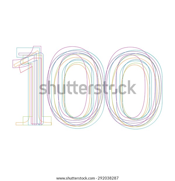 Number 100 Outline Stock Vector (Royalty Free) 292038287 | Shutterstock
