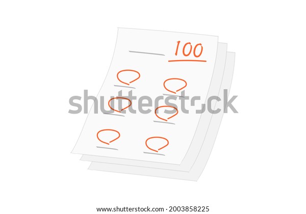 Number 100 Written On Piece Paper Stock Vector (Royalty Free ...
