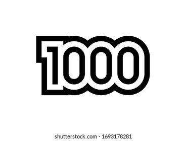 Number 1000 Vector Icon Design Vector Stock Vector (Royalty Free ...