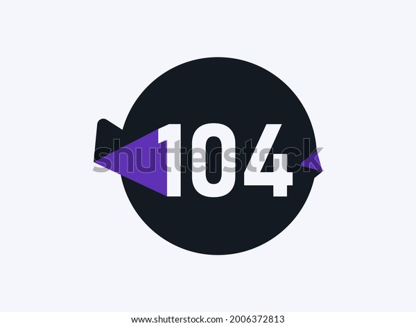 Number 104 Logo Icon Design Vector Stock Vector (Royalty Free ...