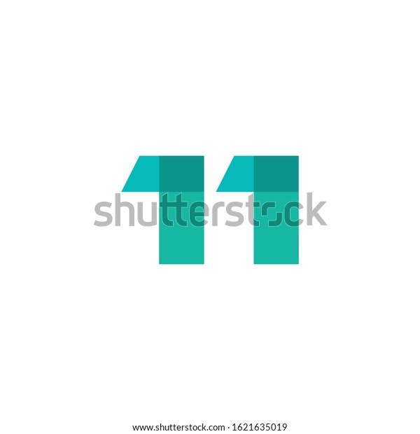 Number 11 Eleven Logo Design Vector Stock Vector (Royalty Free ...