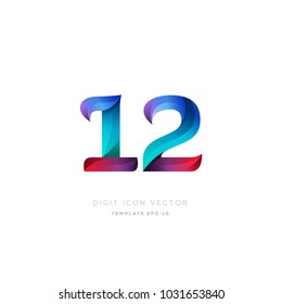 Vektor Stok 12th Anniversary Logo Design Number 12 (Tanpa Royalti ...