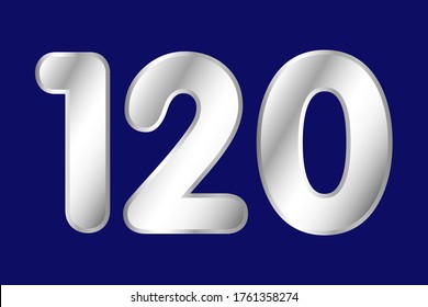 Number 240 Vector Silver Style Eps10 Stock Vector (Royalty Free) 1761704657