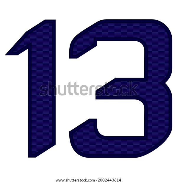 Number 13 Vector Illustration Blue Number Stock Vector (Royalty Free ...