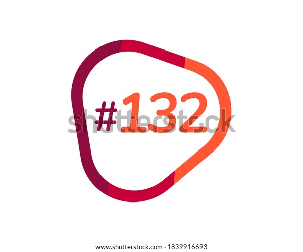 Number 132 Image Design 132 Logos Stock Vector (Royalty Free ...