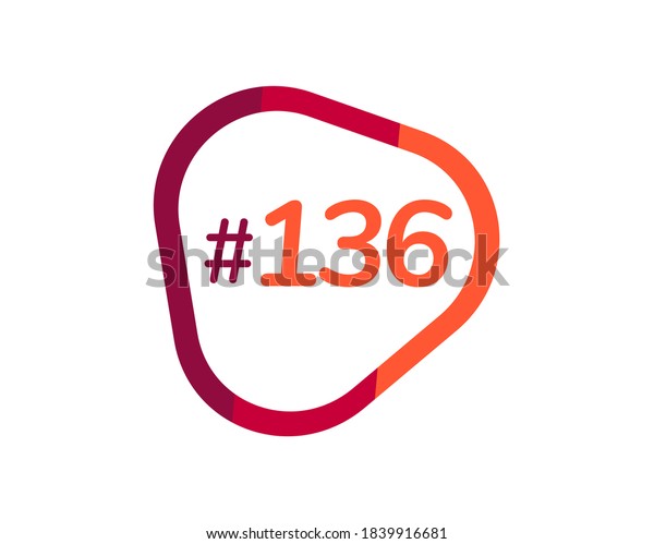 Number 136 Image Design 136 Logos Stock Vector (Royalty Free ...