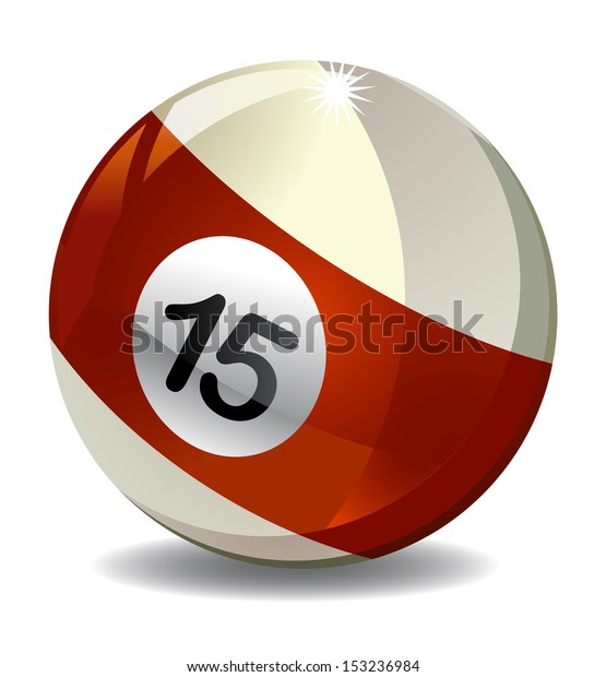 Number 15 Billiard Ball Stock Vector (Royalty Free) 153236984 ...