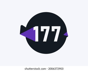 Number 177 Logo Icon Design Vector Stock Vector (Royalty Free) 2006372903