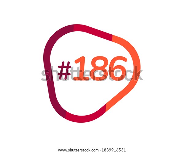 Number 186 Image Design 186 Logos Stock Vector (Royalty Free ...