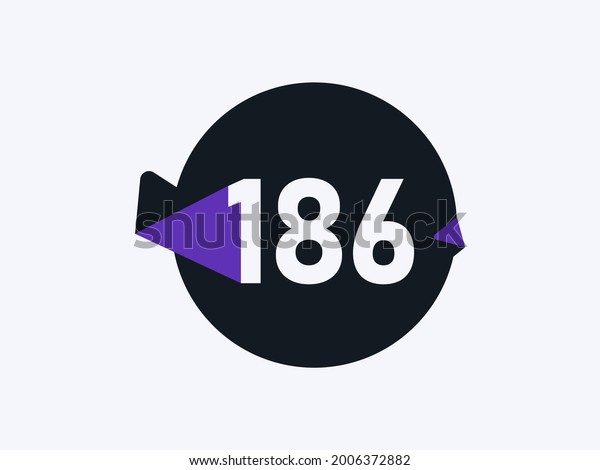 Number 186 Logo Icon Design Vector Stock Vector (Royalty Free ...