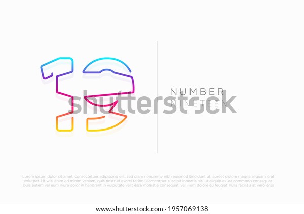 Number 19 Logo Icon Design Vector Stock Vector (Royalty Free ...