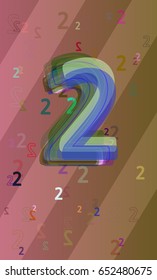 Number 2 Art Background Stock Vector (Royalty Free) 652480675 ...
