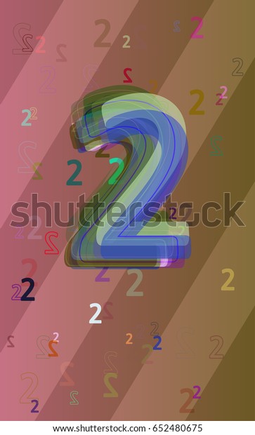 Number 2 Art Background Stock Vector (Royalty Free) 652480675 ...