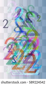 Number 2 Background Template: vector de stock (libre de regalías ...