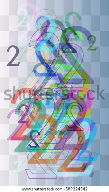 Number 2 Art Design Stock Vector (Royalty Free) 589224542 | Shutterstock