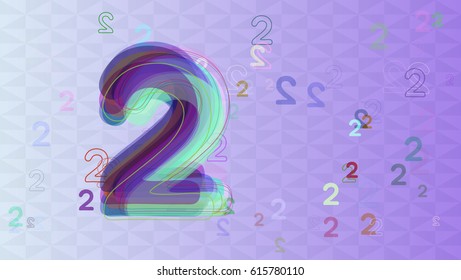 Number 2 Art Template Stock Vector (Royalty Free) 615780110 | Shutterstock