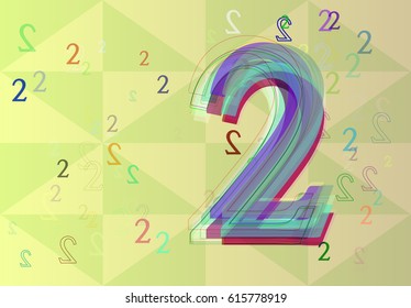 Number 2 Background Icon Stock Vector (Royalty Free) 615778919 ...