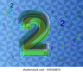 Number 2 Background Idea Stock Vector (Royalty Free) 559318873 ...