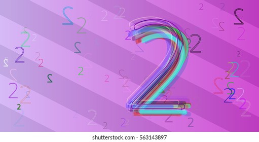 Number 2 Design Art Stock Vector (Royalty Free) 563143897