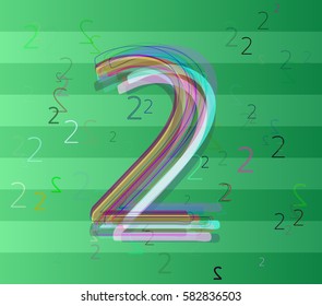 Number 2 Design Art Stock Vector (Royalty Free) 582836503 | Shutterstock